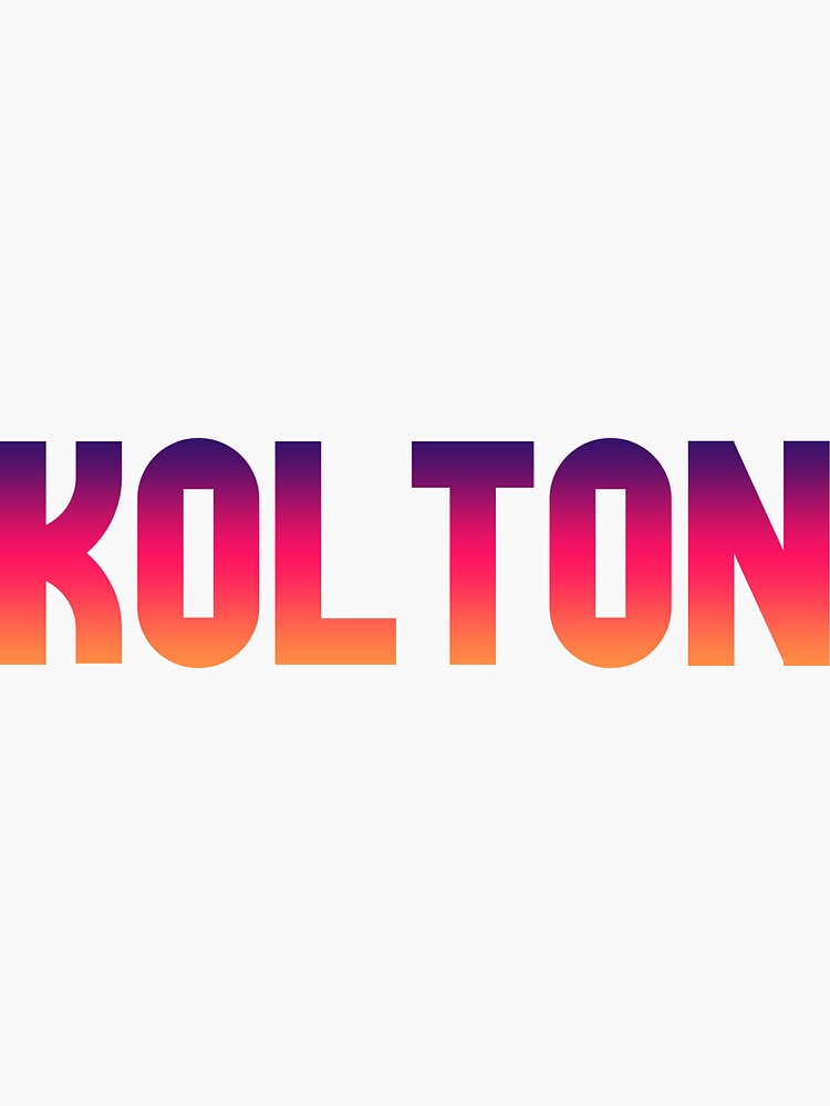 "KOLTON" Sticker for Sale by odosolomopo | Redbubble