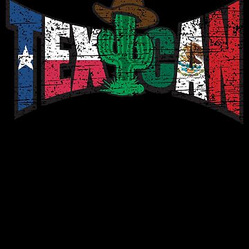 "Texican Flag Texas and Mexico Flag Letters" Sticker for Sale by ...