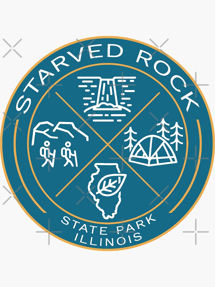 "Starved Rock State Park Heraldic Logo" Sticker for Sale by VanyaKar ...