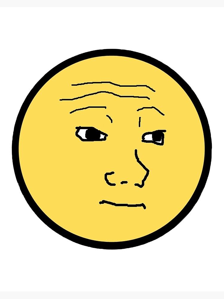 "Yellow round meme face" Art Board Print for Sale by Jane Nichole ...
