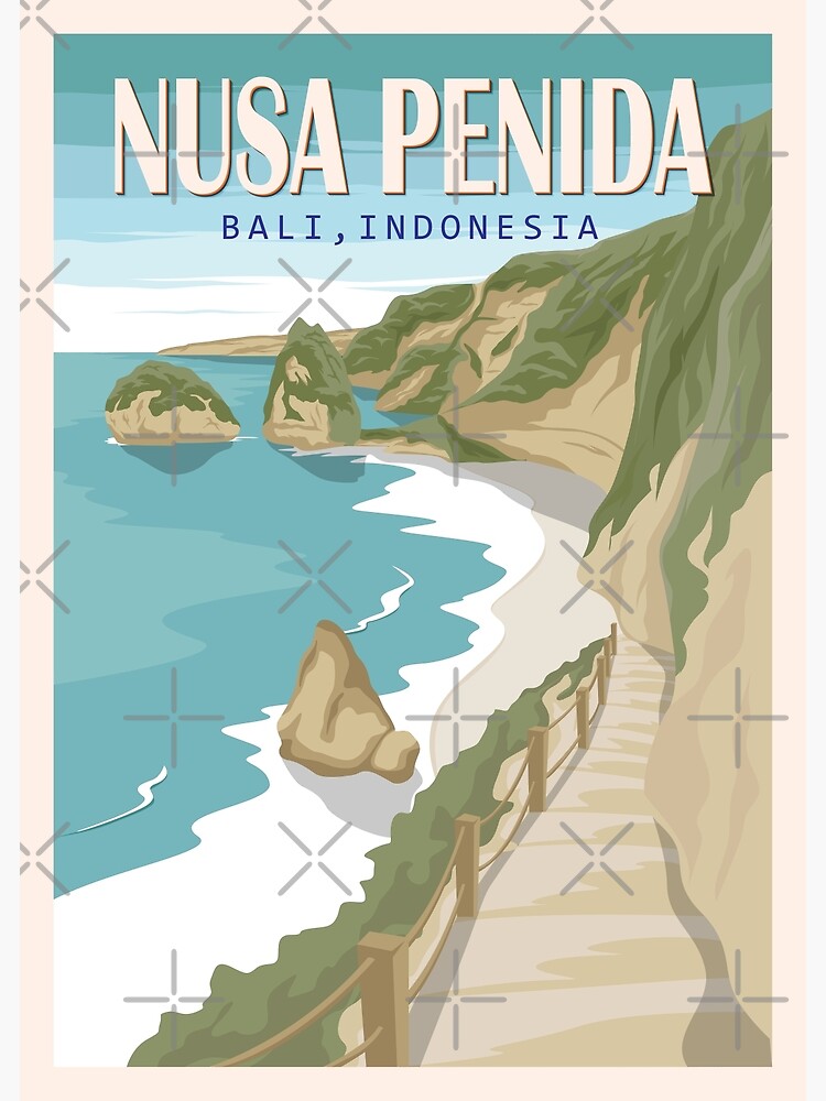 "Nusa Penida Beach Bali Indonesia Vintage" Poster for Sale by ...