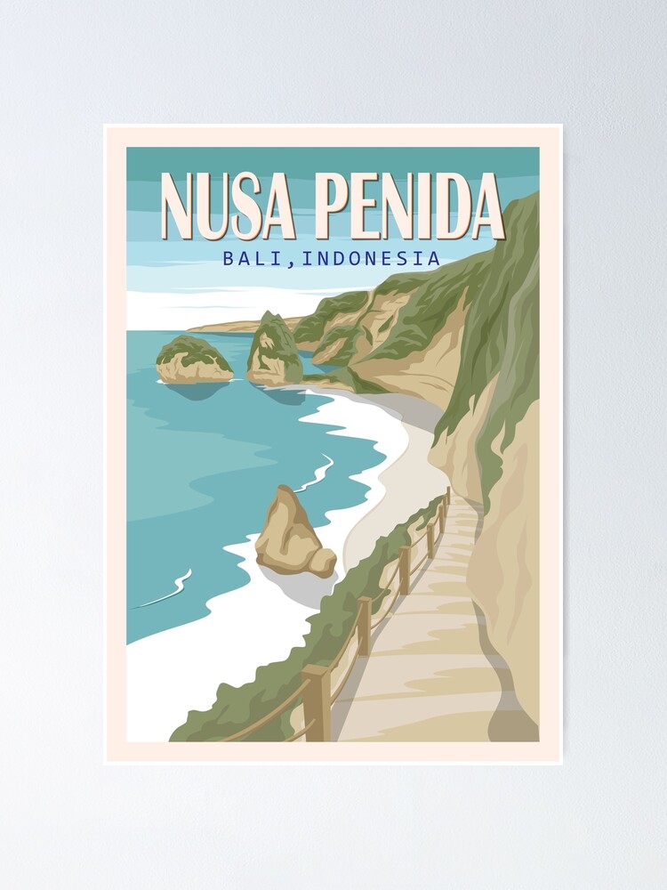 "Nusa Penida Beach Bali Indonesia Vintage" Poster for Sale by ...