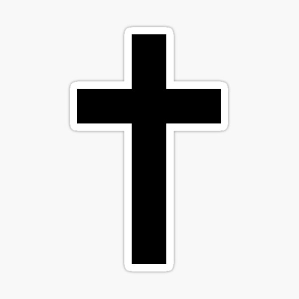 "Black Cross" Sticker for Sale by Yanwun | Redbubble