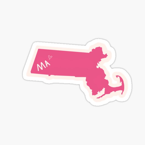"Cute Massachusetts Sticker" Sticker for Sale by Nicoletted0 | Redbubble