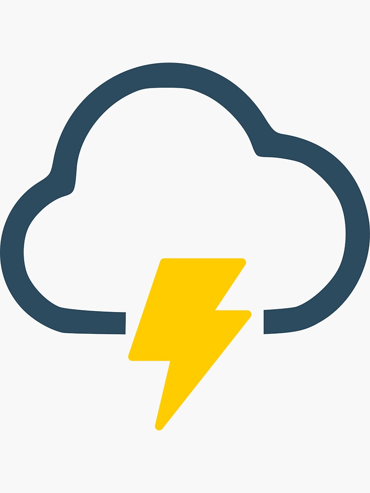 Sticker « Symbole météorologique de la tempête de foudre », par ...
