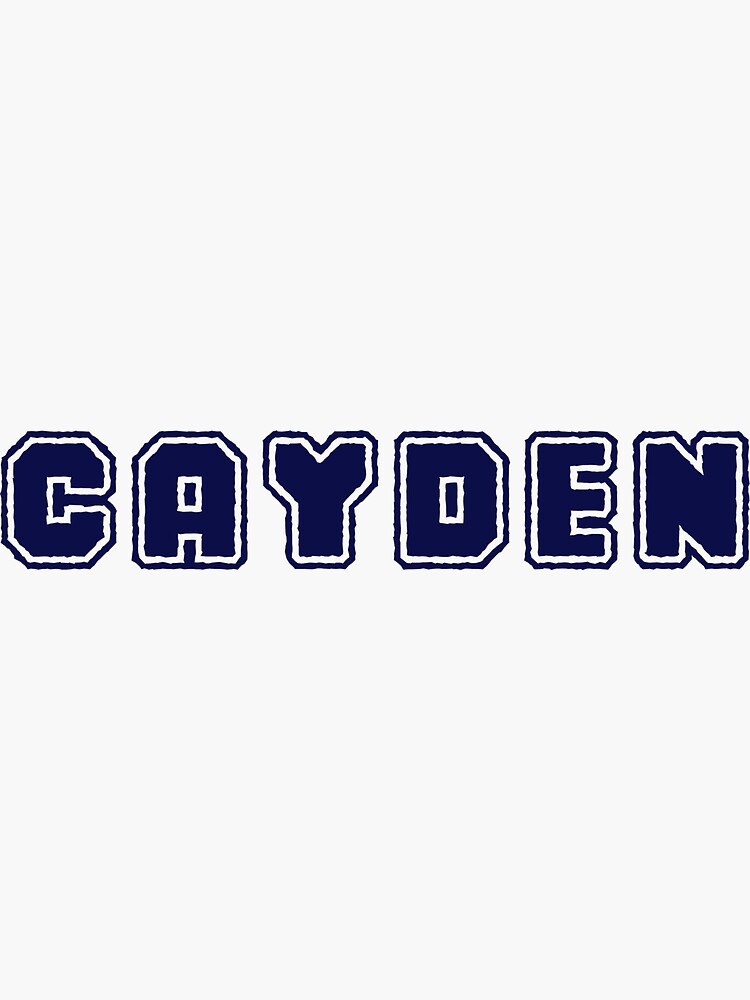 "CAYDEN" Sticker for Sale by yalinsolomon | Redbubble