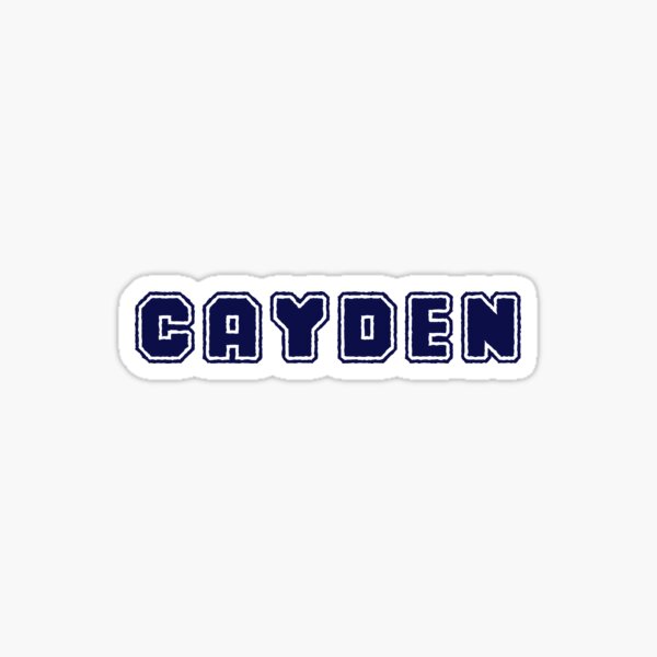 "CAYDEN" Sticker for Sale by yalinsolomon | Redbubble