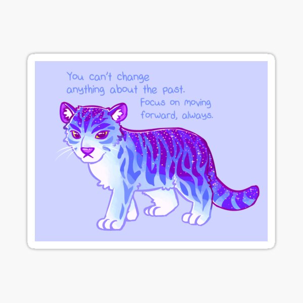 ""Focus on Moving Forward" Tiger" Sticker for Sale by thelatestkate ...