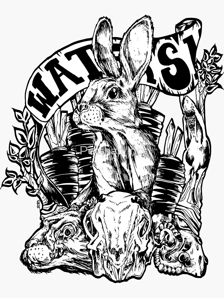 "Rabbit Skulls" Sticker for Sale by PetshapIncs | Redbubble