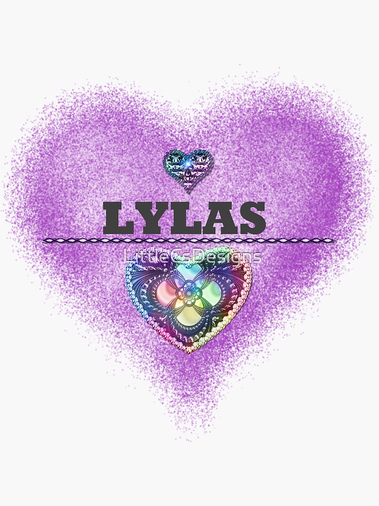 "LYLAS Purple Heart " Sticker for Sale by LittleCsDesigns | Redbubble