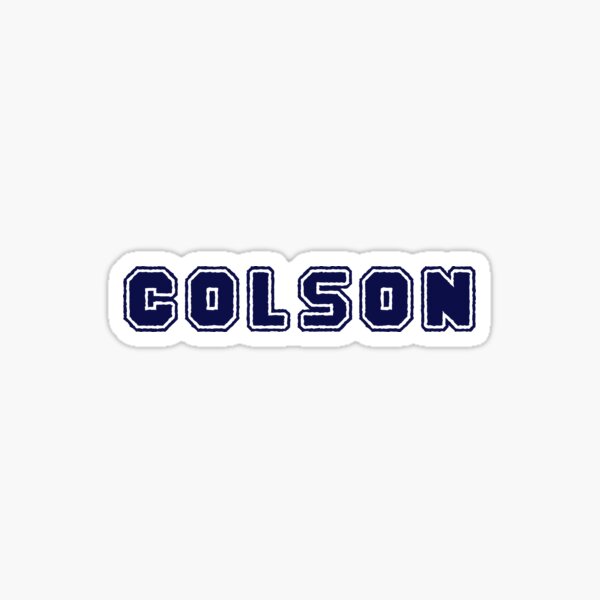 "COLSON" Sticker for Sale by yalinsolomon | Redbubble