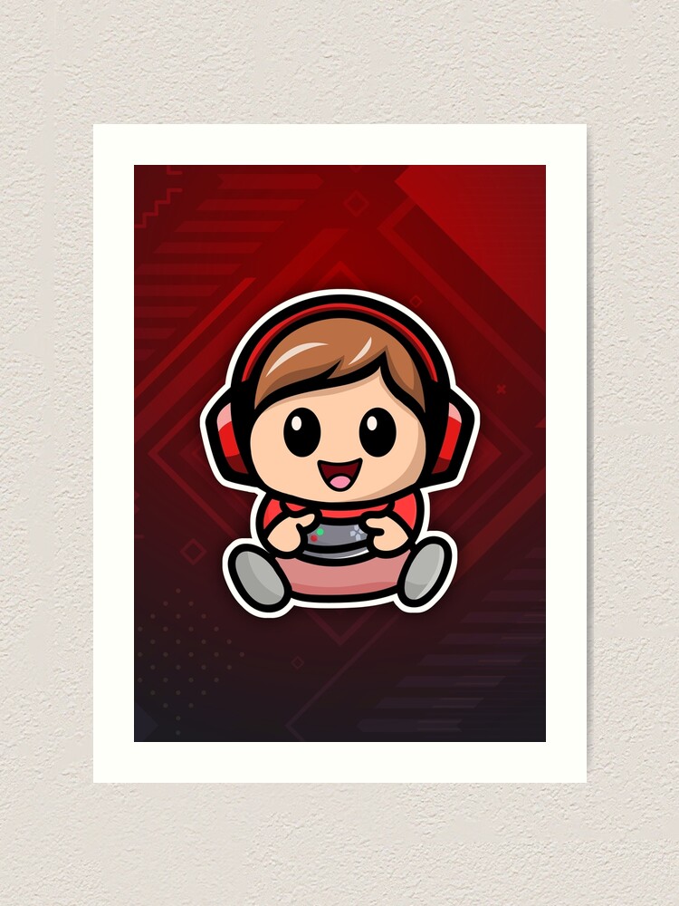 "Kawaii Chibi GAMER BOY Cute Adorable Red" Art Print by BrianSmith84 ...