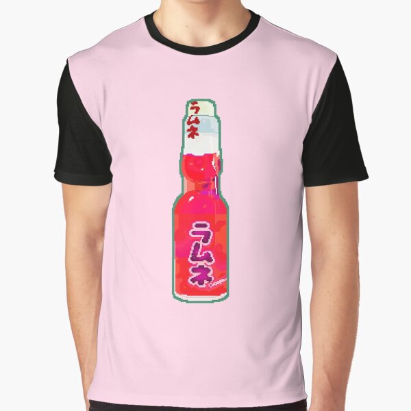 "Aesthetic strawberry ramune Japanese soda pixel art" T-shirt by ...