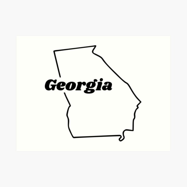 "Georgia Outline" Art Print for Sale by A1fredo | Redbubble