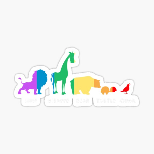 "Lgbtq Gay Pride Animal I Rainbow Flag Lesbian Parade Lgbt" Sticker for ...