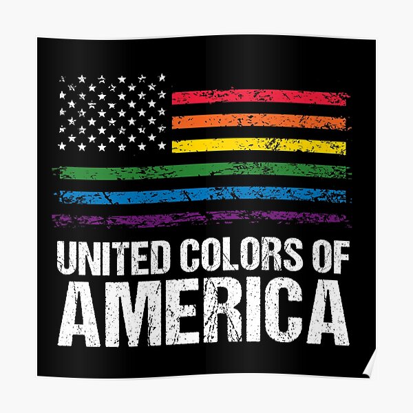 "LGBT American Flag Pride From USA" Poster by Urosek | Redbubble
