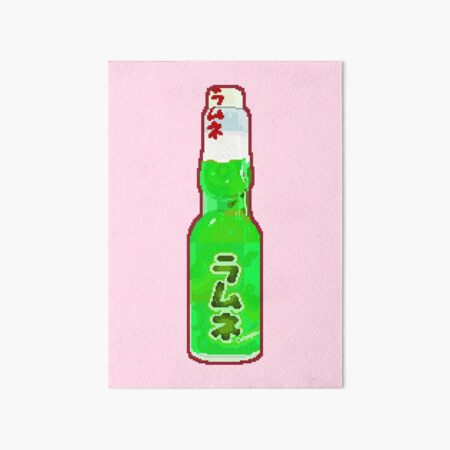"Aesthetic melon ramune Japanese soda pixel art" Art Board Print for ...