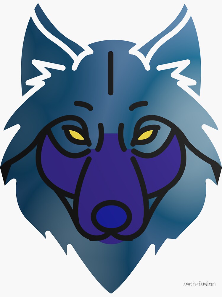 "Alpha wolf design" Sticker for Sale by tech-fusion | Redbubble