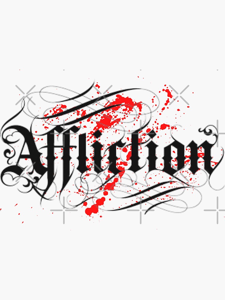 "Affliction " Sticker for Sale by MHWdesign | Redbubble