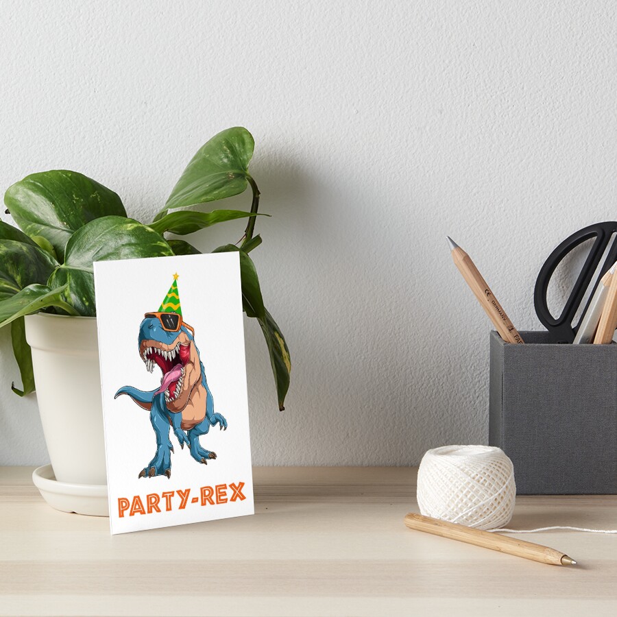 "Party-Rex, Party Tyrannosaurus" Art Board Print by svectormonster ...