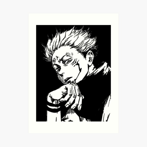 "Jujutsu kaisen sukuna portrait minimalistic design " Art Print for ...