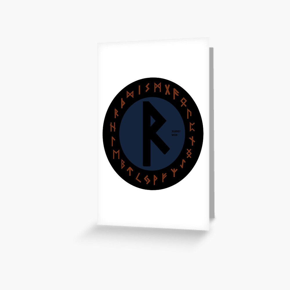 "Blue Raidho Elder Futhark | Viking Rune Symbol" Greeting Card by ...