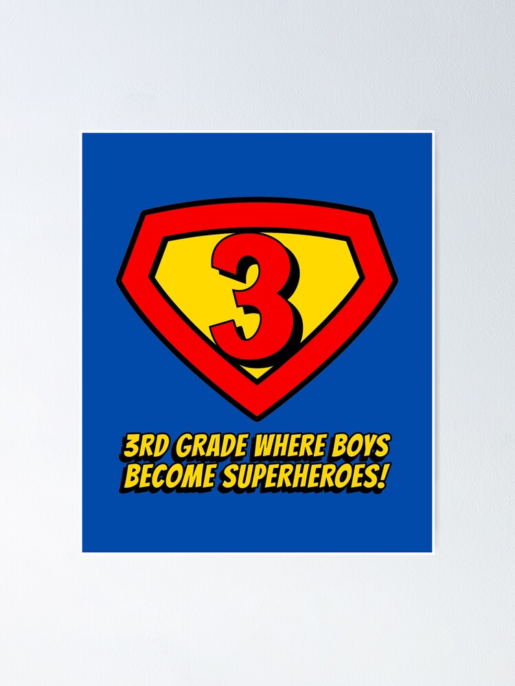 "3rd Grade where boys become superheroes-back to school third grade boy ...