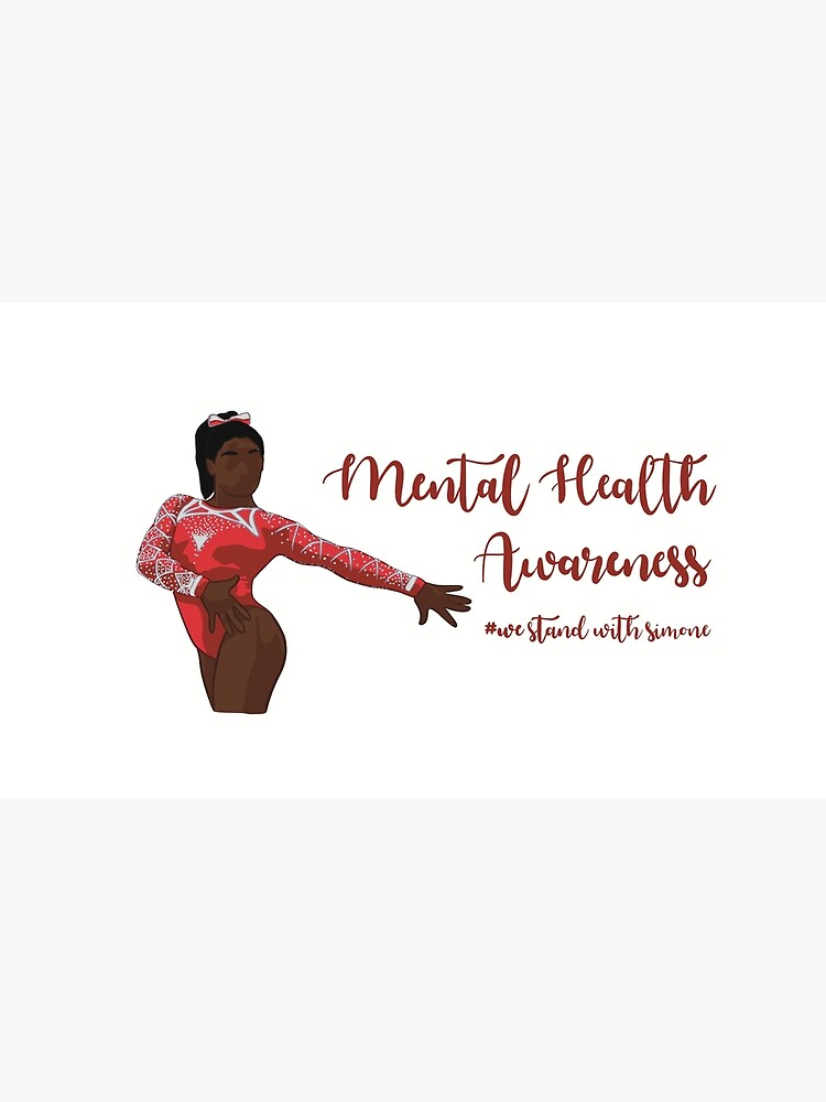 "Simone Biles Mental Health Awareness Red" Photographic Print for Sale ...