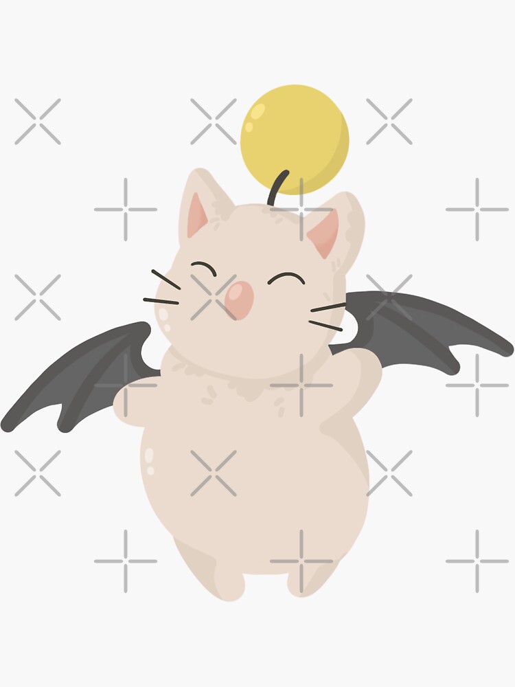 "Moogle Sticker" Sticker for Sale by elocvn | Redbubble