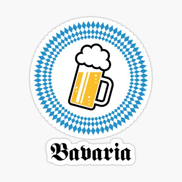 "Bavaria 1 Beer (Munich Germany)" Sticker by MrFaulbaum | Redbubble