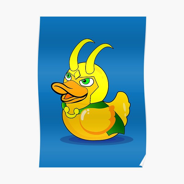 "Loki Rubber Duck" Poster by Roxburg10 | Redbubble
