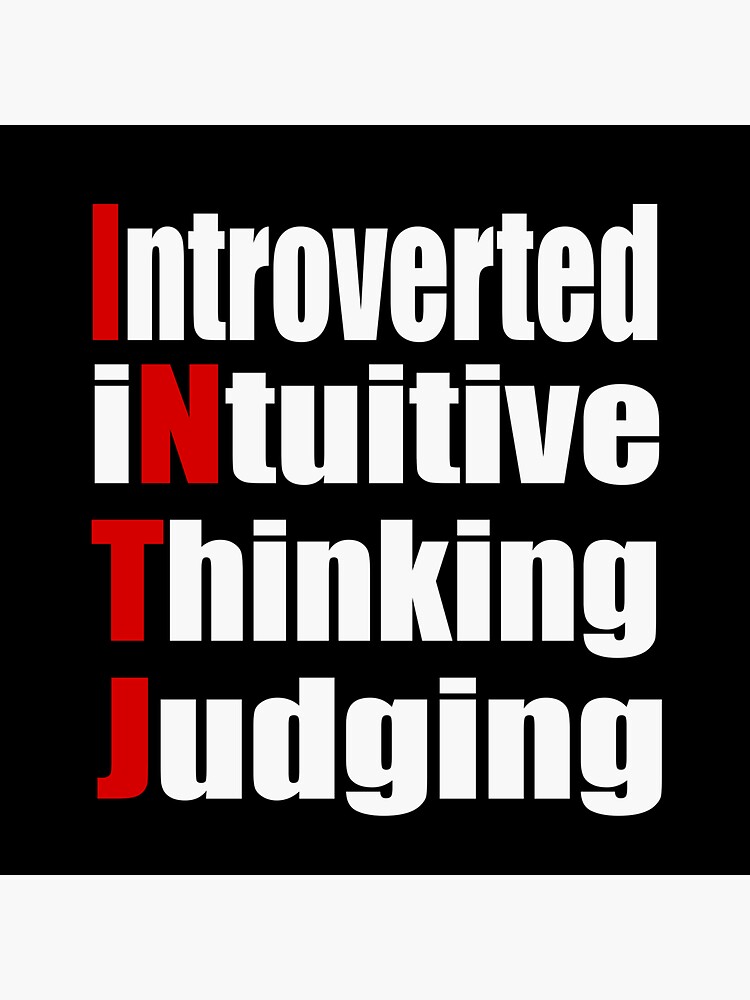 "INTJ - Introverted | Intuitive | Thinking | Judging" Sticker for Sale ...