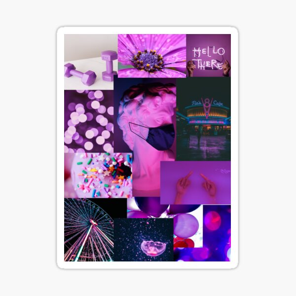 "Aesthetic Purple Collage" Sticker for Sale by Avani01 | Redbubble