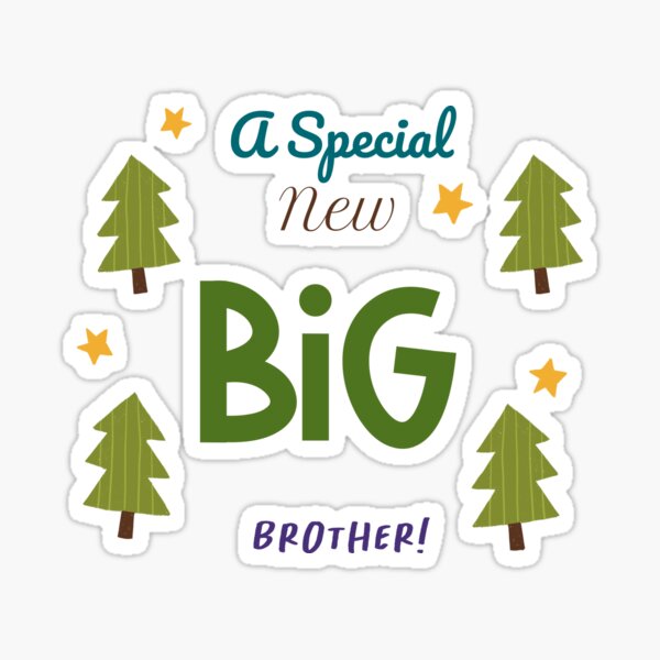 "A Special New Big Brother" Sticker for Sale by Icejello | Redbubble
