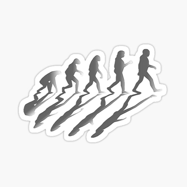"Evolution of humanity" Sticker for Sale by WorldoftheRose | Redbubble