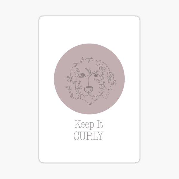 "Keep It Curly- Doodle Art" Sticker for Sale by SavLLopez | Redbubble