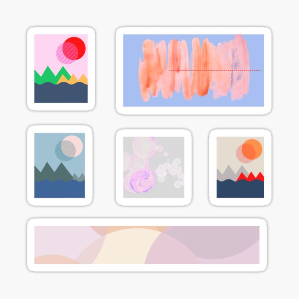 "Artsy Sticker Collection" Sticker for Sale by CarlOtter | Redbubble