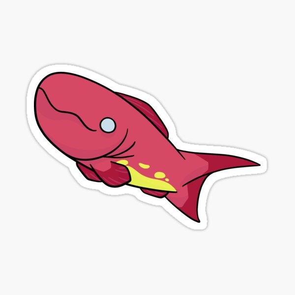 "Cute happy salmon fish" Sticker for Sale by kukulgraphics | Redbubble