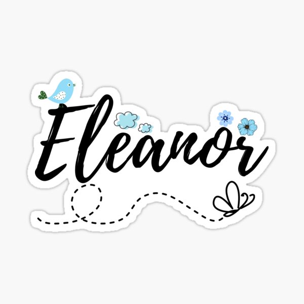 "Eleanor Name Baby Child Girl Pretty Flowers | Name Design Pink Blue ...