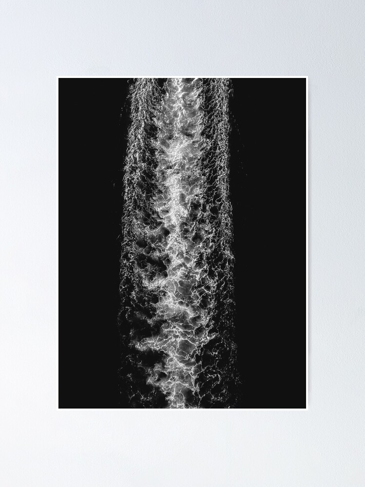 "Ocean Patterns | Black and White | Boat Wake" Poster for Sale by The ...