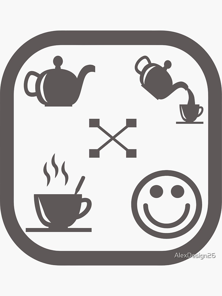 "Three steps to happiness" Sticker by AlexDesign26 | Redbubble