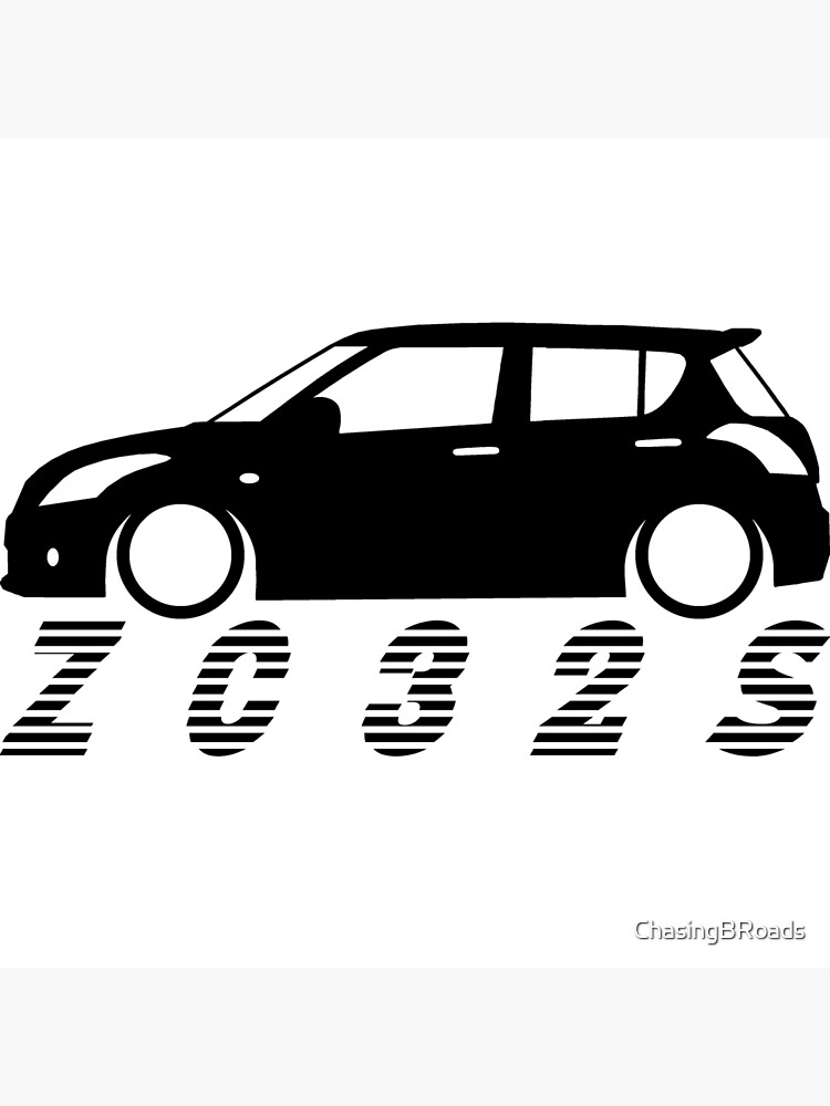 "Swift Sport ZC32S 5dr Black Silhouette" Art Print by ChasingBRoads ...