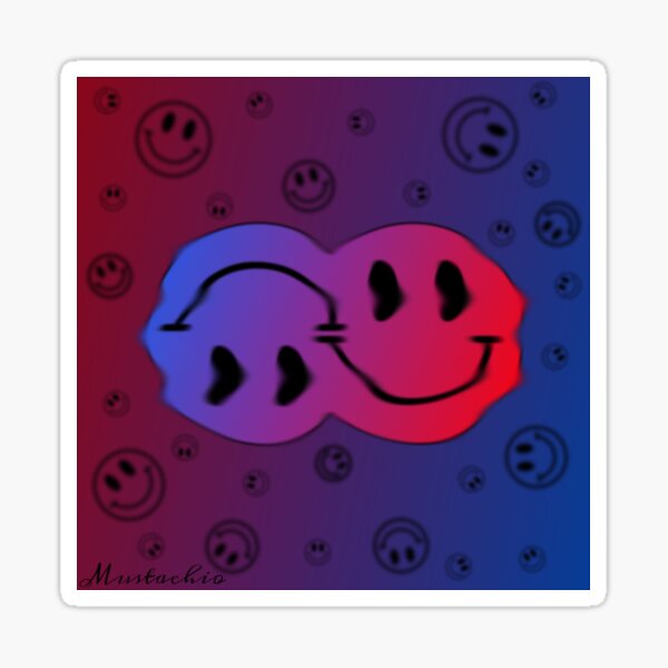 "Smudge Face" Sticker for Sale by Mustachio-Draws | Redbubble