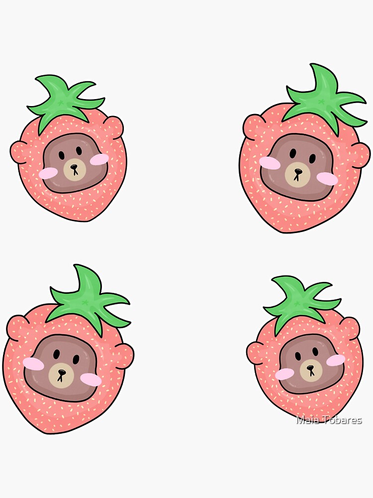 "Strawbearry (Strawberry Bear) Sticker Set" Sticker for Sale by ...