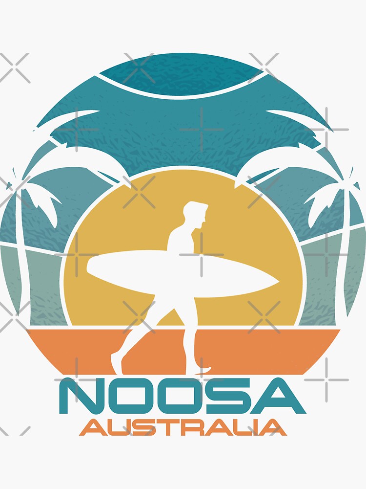 "Noosa - Top 10 Surf Break - Sunshine Coast QLD Australia" Sticker for ...