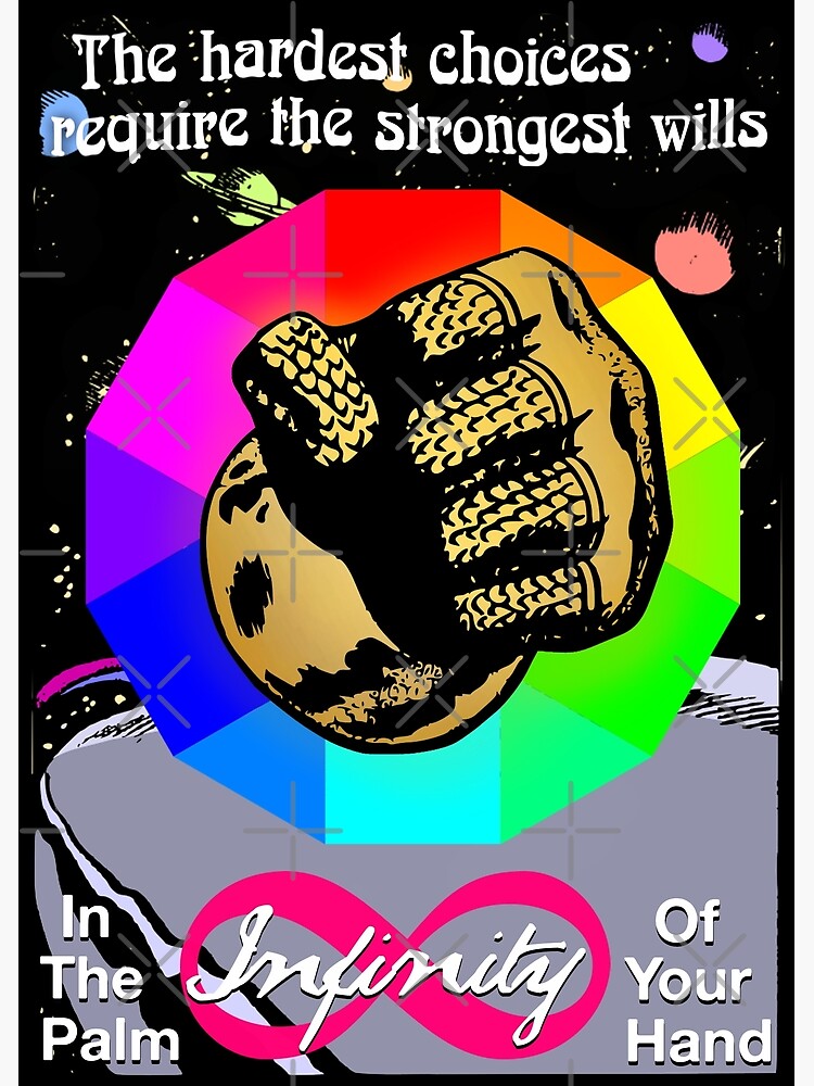 "Infinity Glove Rainbow Rocks In The Palm of Your Hand Space MCU ...