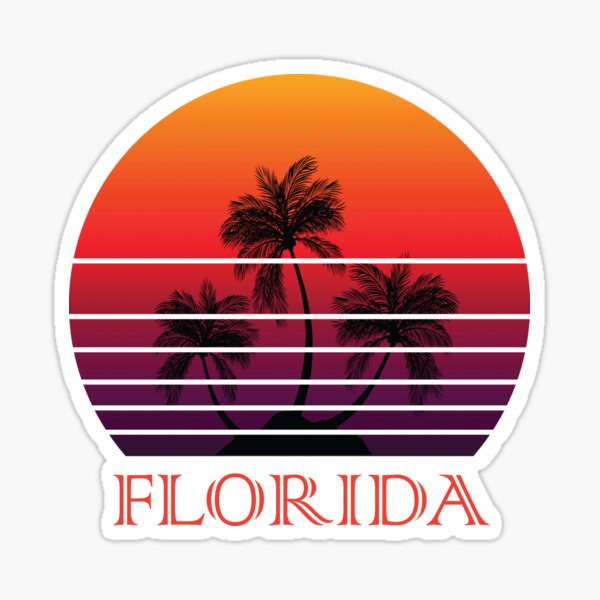 " Retro Cool Vintage Florida Sunset Beach 80s,70s,Florida Beach ...