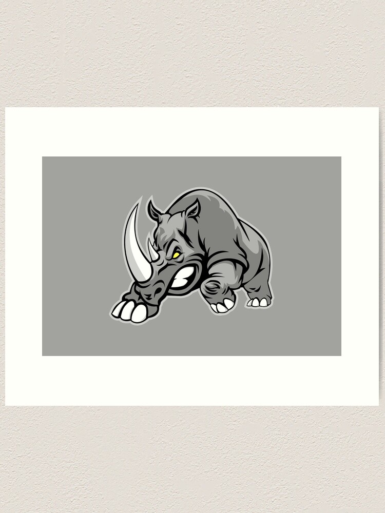 Charging Rhino Drawing Charging Rhino Vectors 55394802 Vector Art At