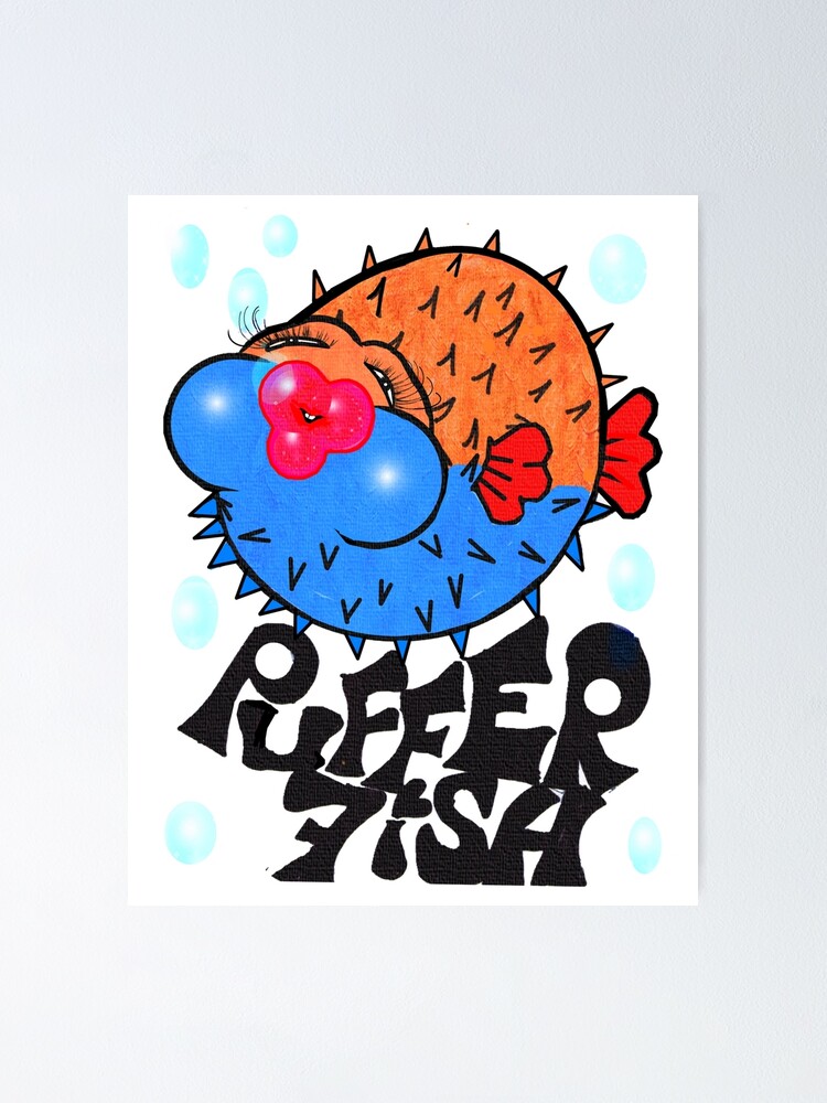 "Cute Puffer fish" Poster for Sale by shirleycutecard | Redbubble