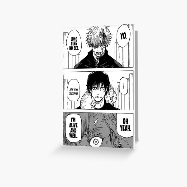 "Gojo confronts Toji - Jujutsu Kaisen Manga Panel" Greeting Card by ...